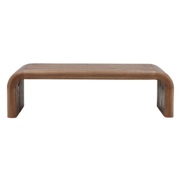 Dovetail Furniture Wynne 55" Wide Mindi Wood Coffee Table, Medium Brown | Perigold